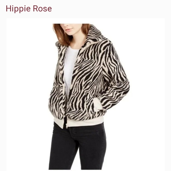 Hippie Rose | Jackets & Coats | Hippie Rose Zebra Bomber Jacket | Poshmark